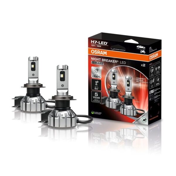 Set 2 becuri LED H7 OSRAM NIGHT BREAKER LED GEN 2 +230%, omologate RAR ...